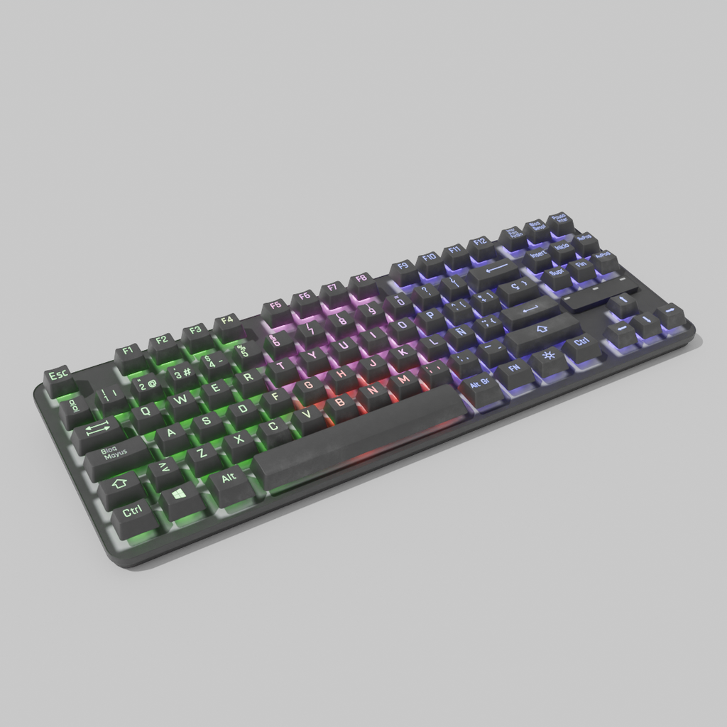 Fully Rigged RGB keyboard | Keyboards models | BlenderKit