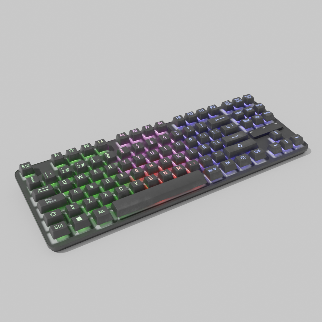 Fully Rigged RGB keyboard | Keyboards models | BlenderKit