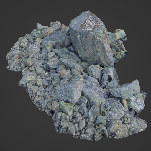 Low Poly Alpine Rocks 3 | Environment Elements models | BlenderKit