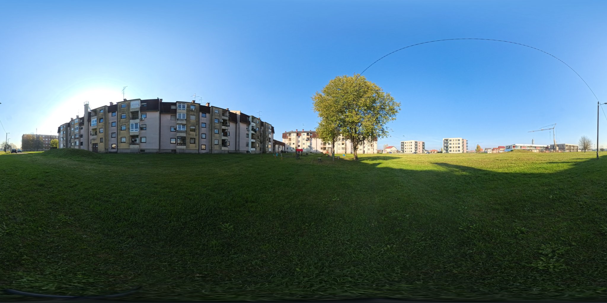 Residential Building Lawn - Sunny 8K | Cityscapes HDRis | BlenderKit