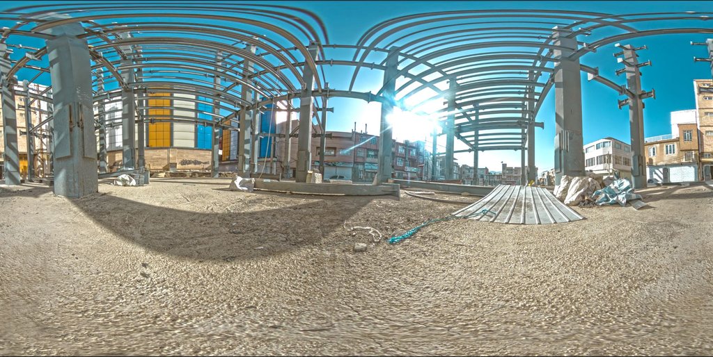 Metal Structure Industrial Yard | Architectural HDRis | BlenderKit