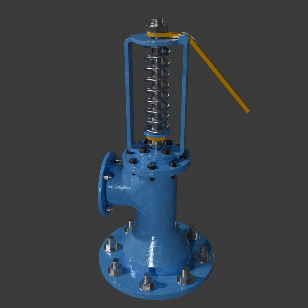 Pressure relief Valve | FREE Industrial parts models | BlenderKit