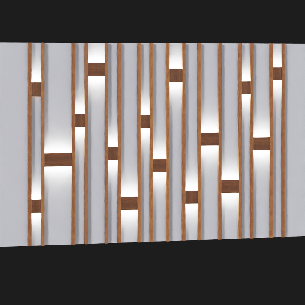 Wood panels w/light | Wood Panels models | BlenderKit
