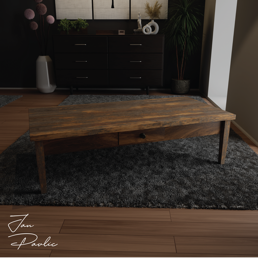 Coffee table B | FREE Tables models | BlenderKit