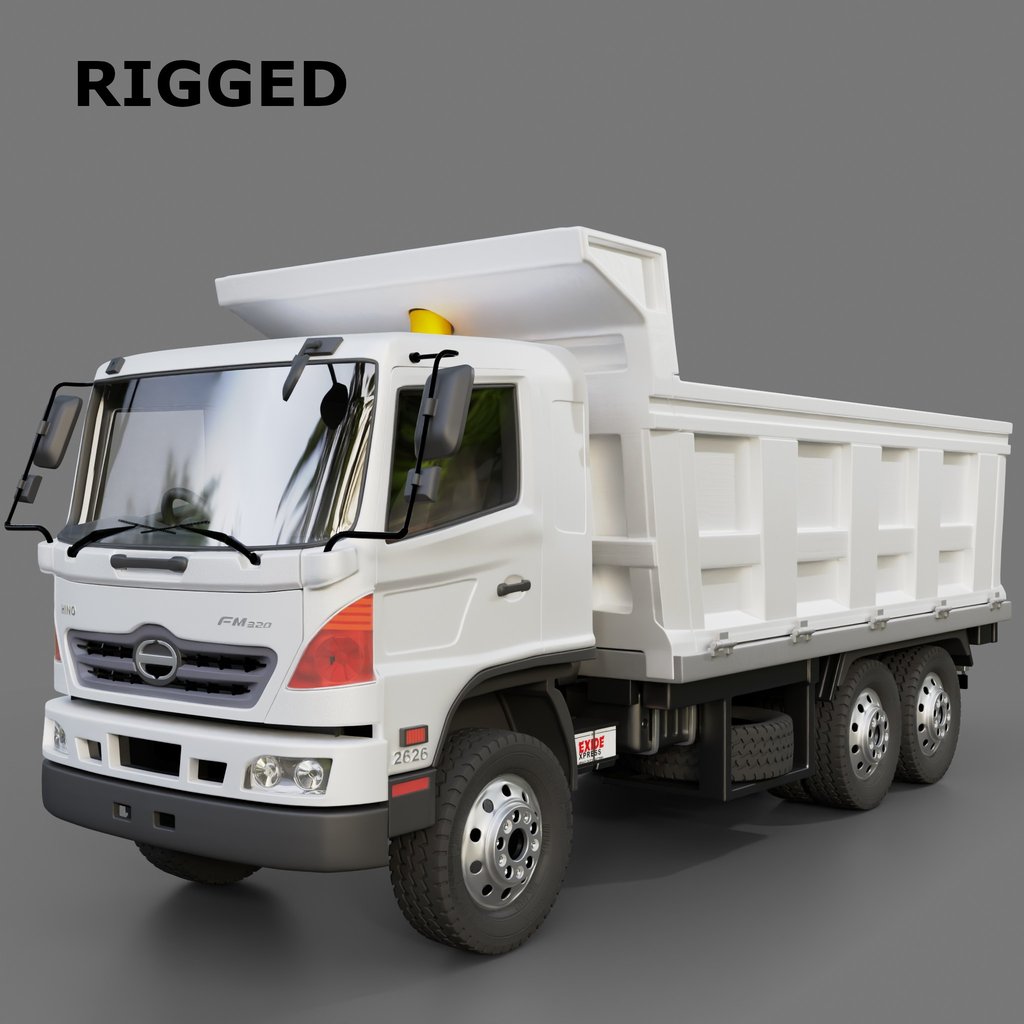 Hino Jumbo Ranger FM 320 Dump Truck | Trucks models | BlenderKit