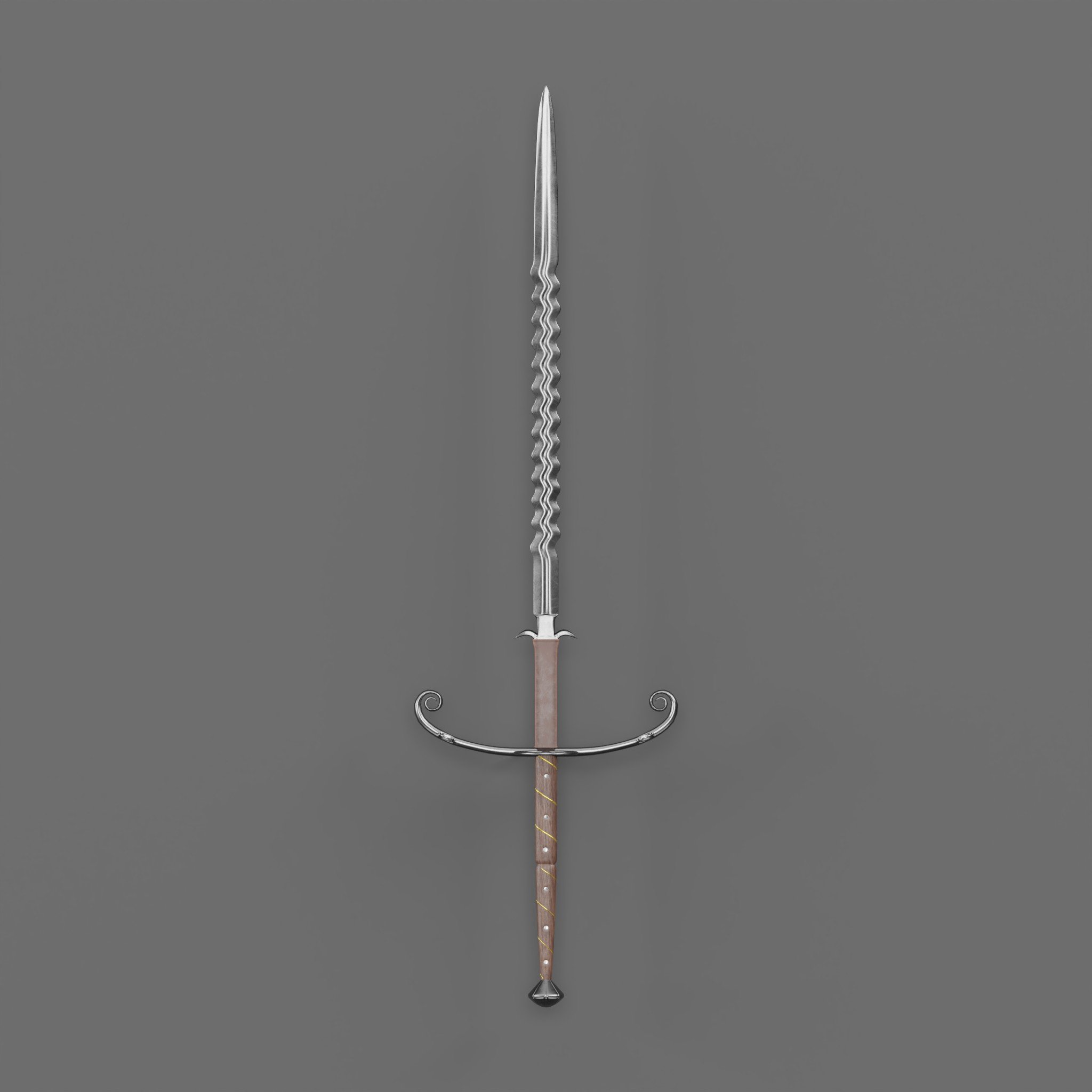 Zweihander two handed sword | Historical Weapons models | BlenderKit