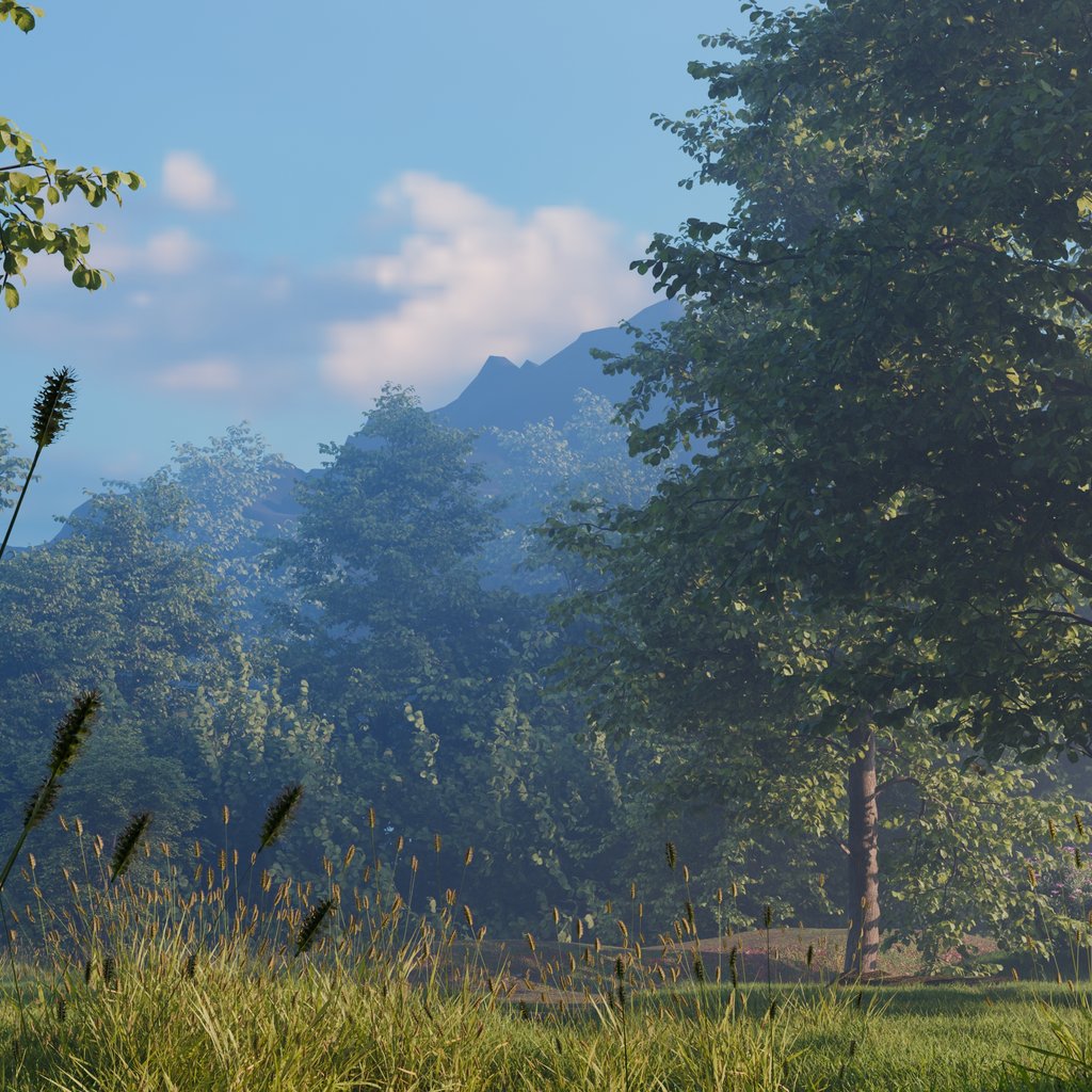 Realistic Grassland by geo nodes | FREE Nature scenes | BlenderKit