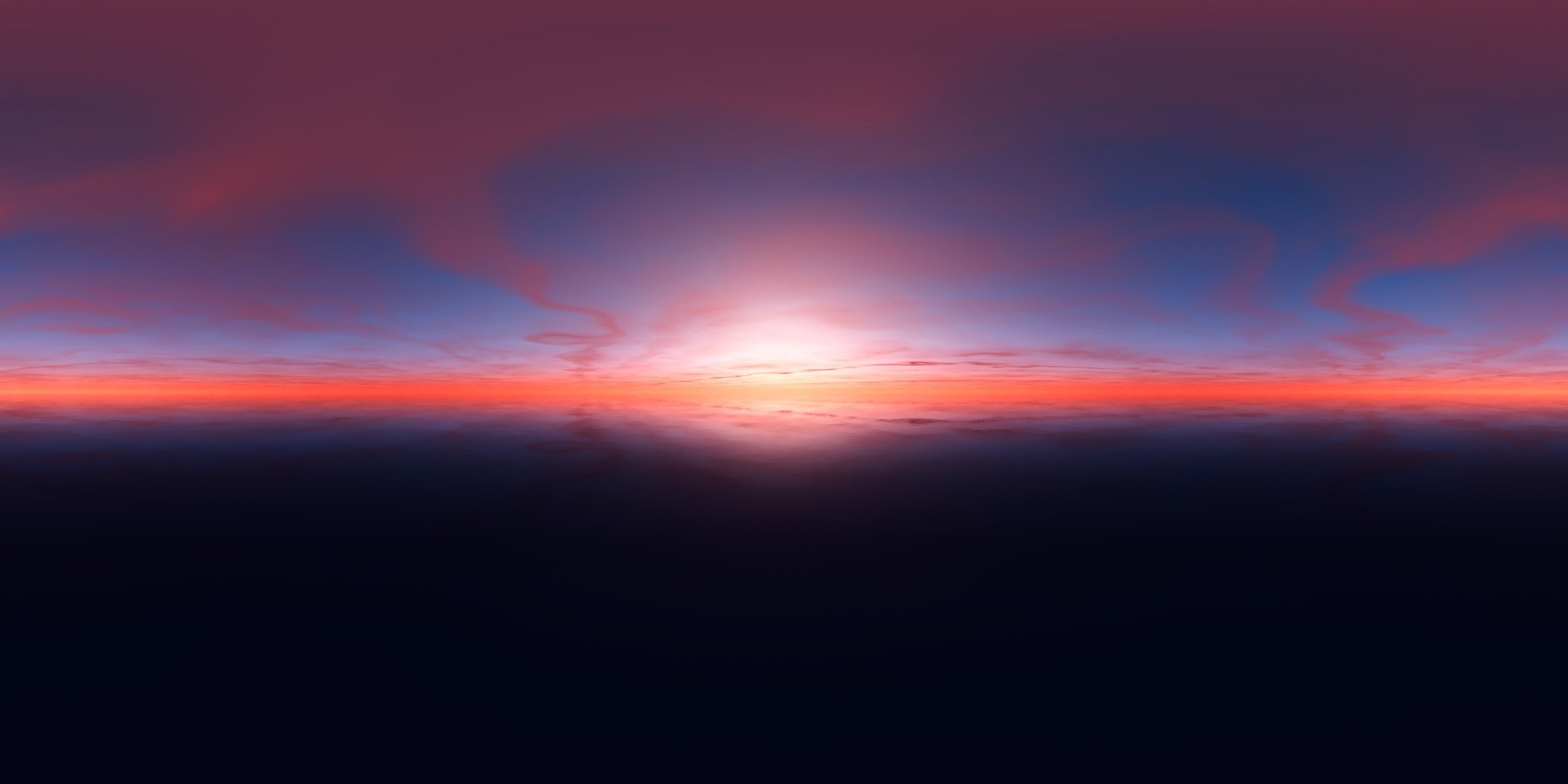 Pink Sunset Sky Ocean | Nature HDRis | BlenderKit