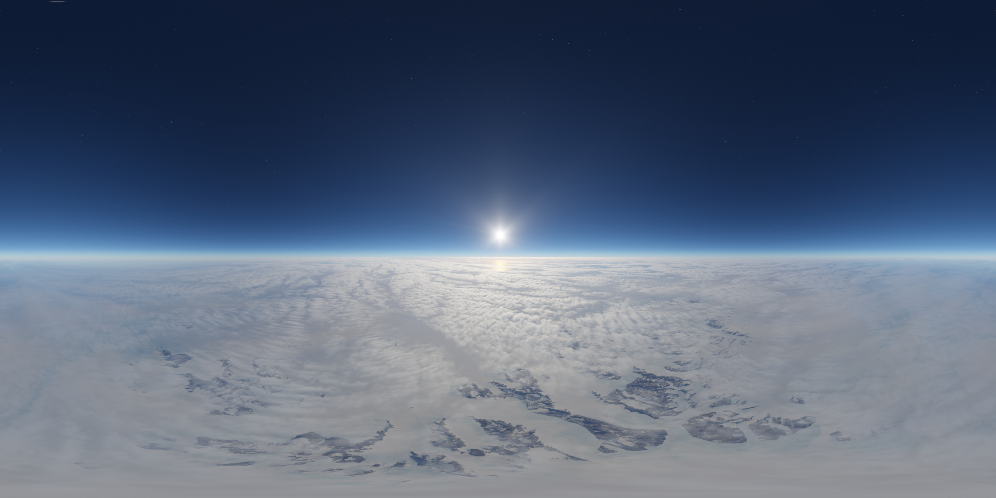 Above Antarctica High Earth Atmosphere | Landscapes HDRis | BlenderKit