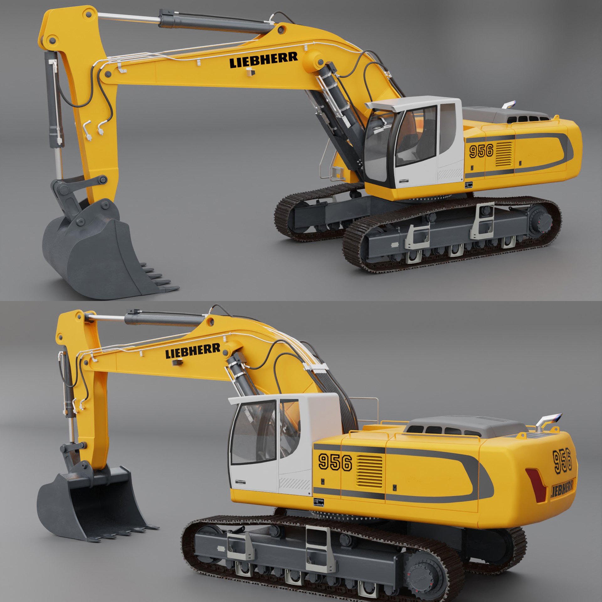 Excavator Liebherr 956 | FREE Industrial Vehicles models | BlenderKit