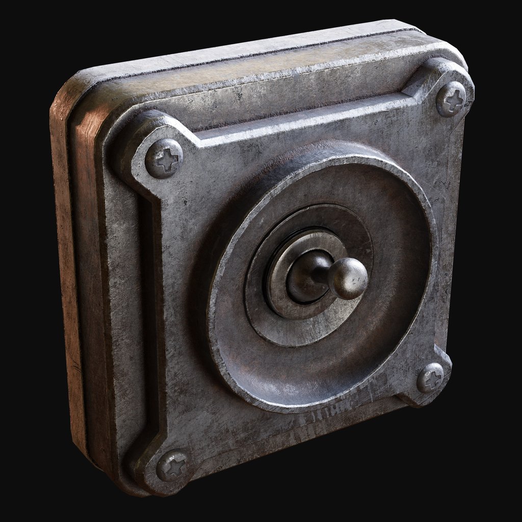 Vintage Industrial Light Switch | Industrial models | BlenderKit