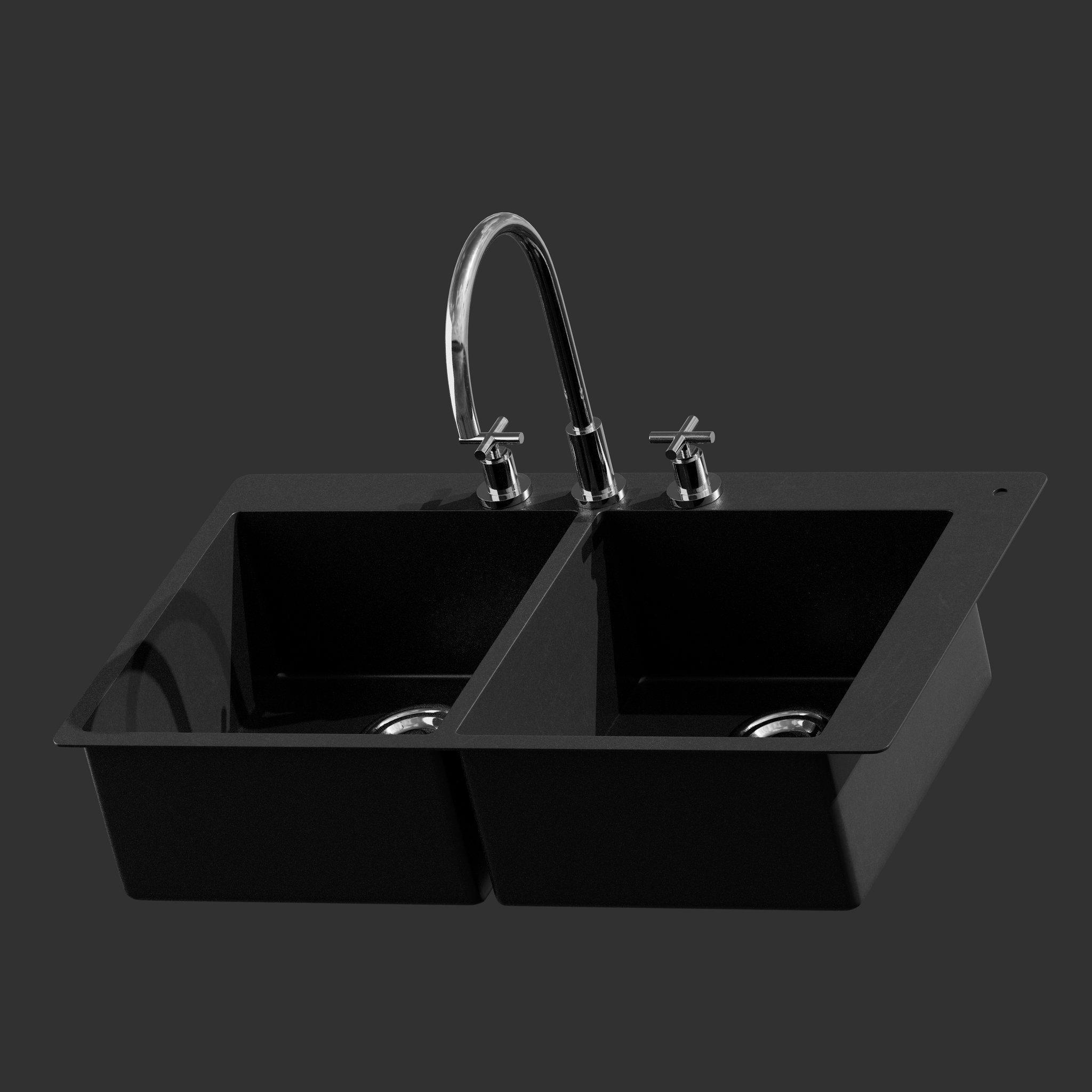 Sink S71 S712-F765 DB BK | FREE Kitchen Sinks models | BlenderKit