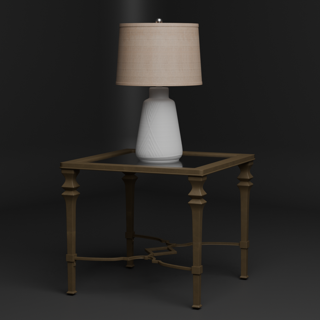 Classic Table Lamp on Wooden Side Table | Decoration Sets models ...