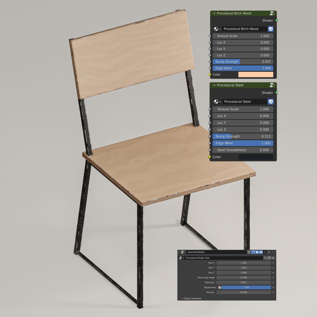 Leve chair | FREE Chairs models | BlenderKit