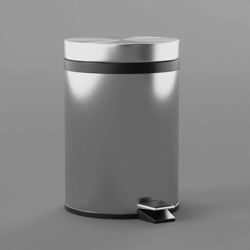 BlenderKit | Download the FREE Trash can model