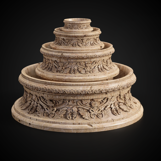Ornamental Fountain + PBR Texture | Fountains models | BlenderKit