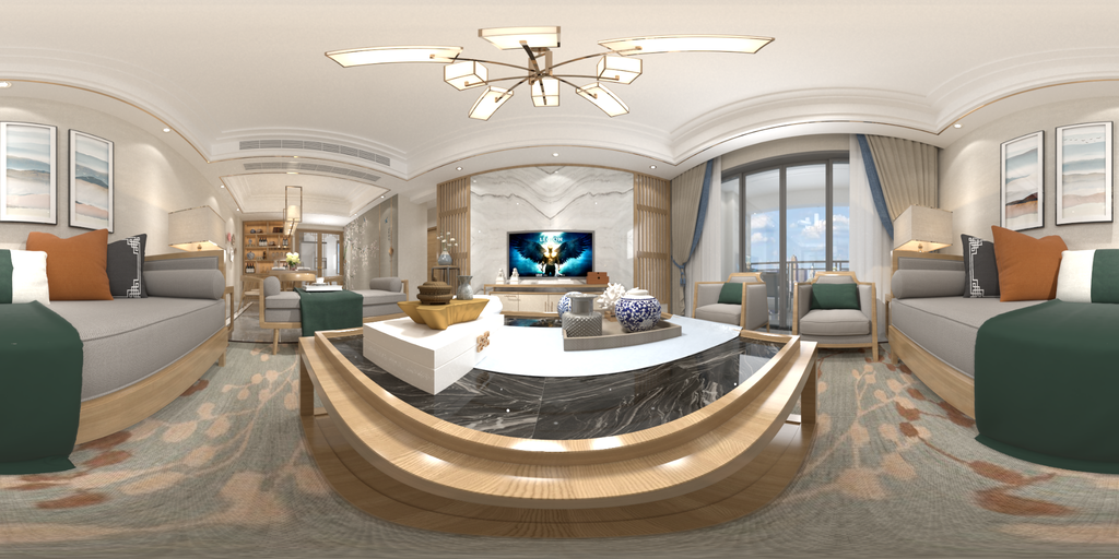 Living room | FREE Interiors HDRis | BlenderKit