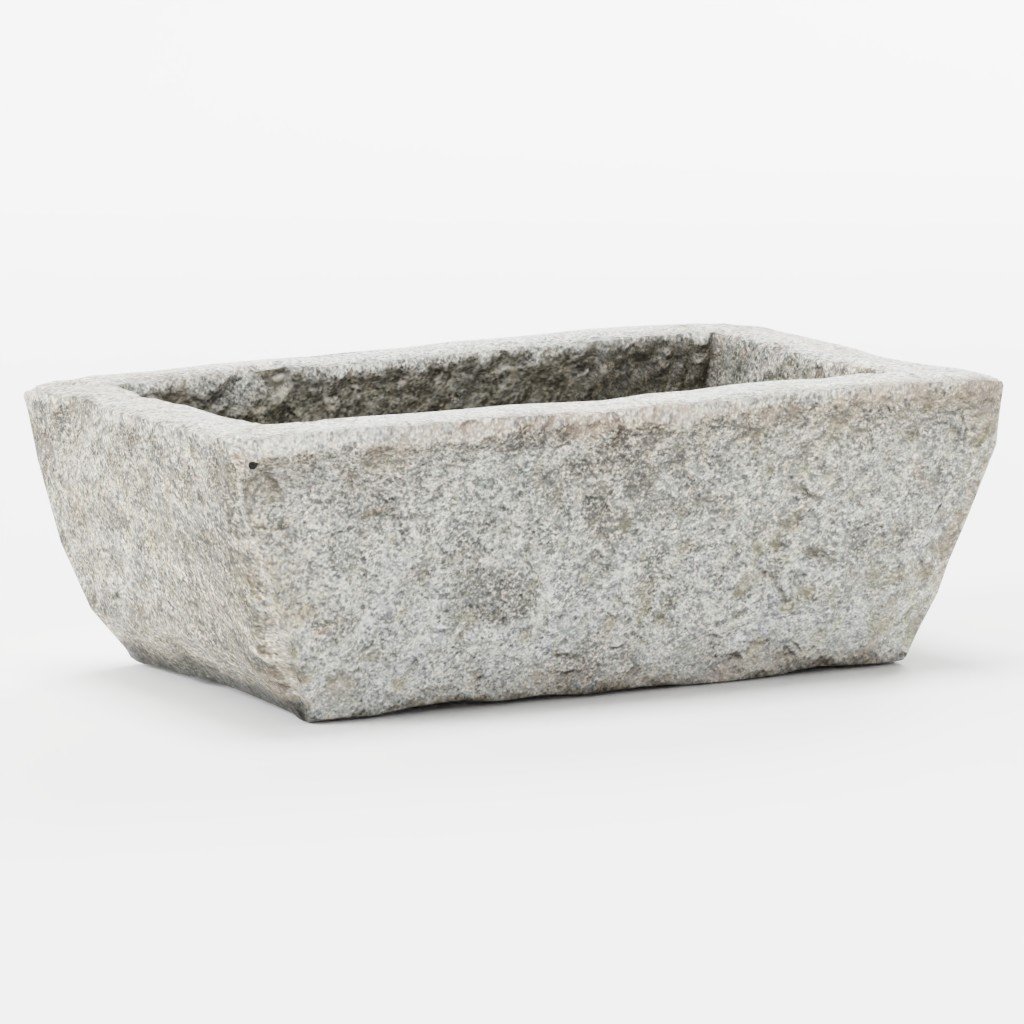 Animal Feeding Stone Trough | FREE Exterior Elements models | BlenderKit
