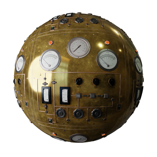 Steampunk Electrical Panel | FREE tech materials | BlenderKit