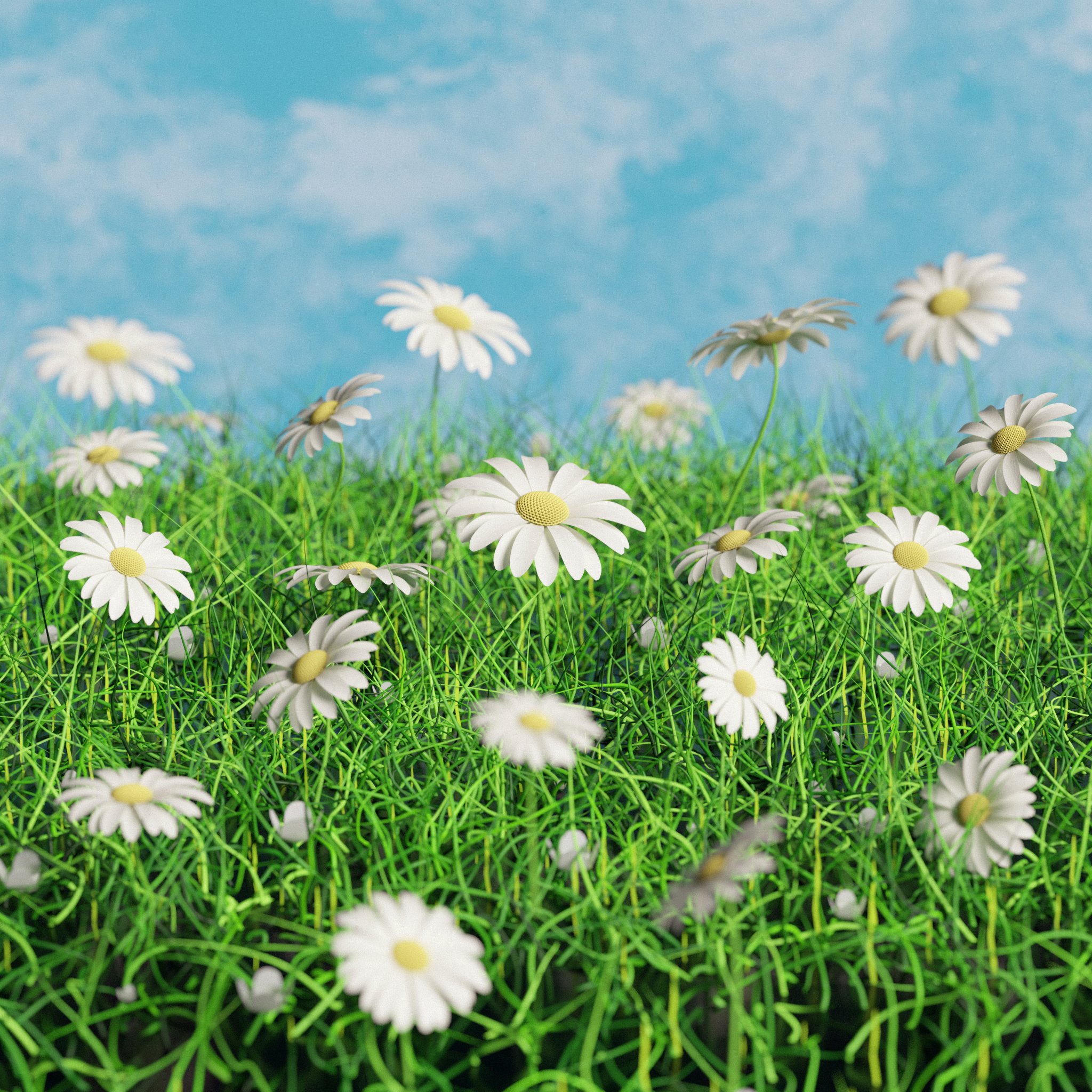 Procedural Daisy Flower – Geometry Nodes | Outdoor Plants models ...