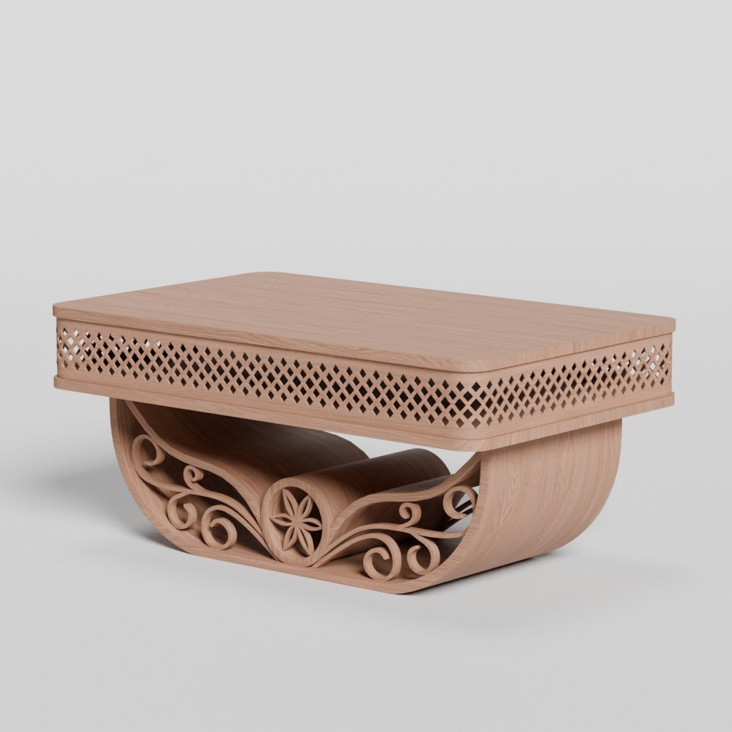 Cinnamon coffee table | FREE Tables models | BlenderKit
