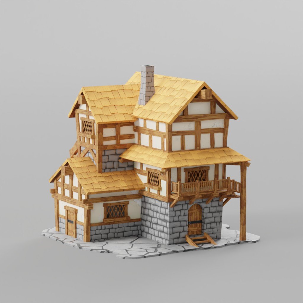 House | Historic Buildings models | BlenderKit