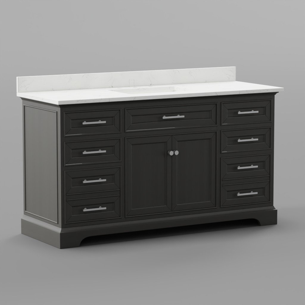 Single Bathroom Vanity Set | FREE Wash Basins models | BlenderKit