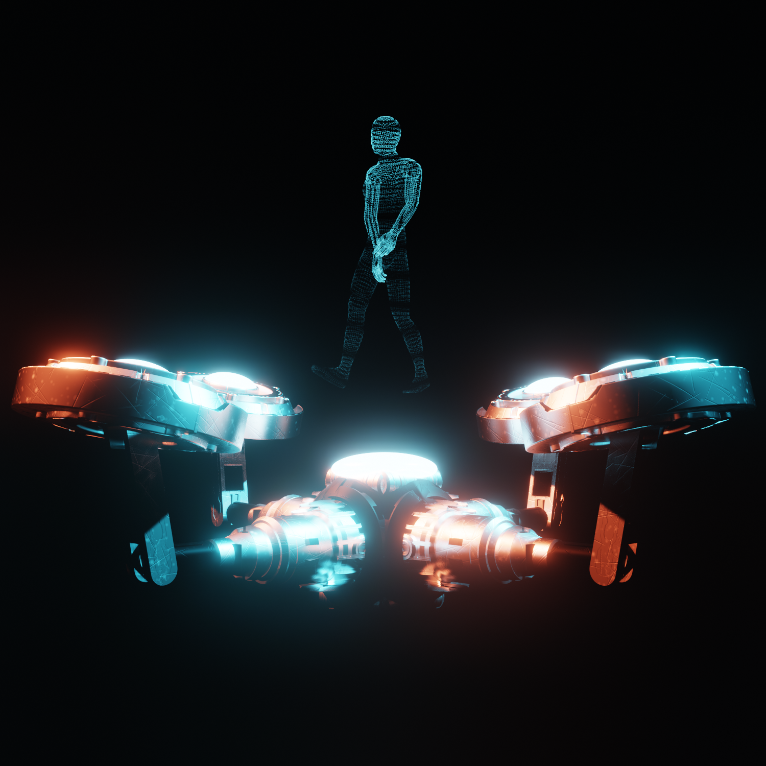 Hologram effect | Sci-fi scenes | BlenderKit