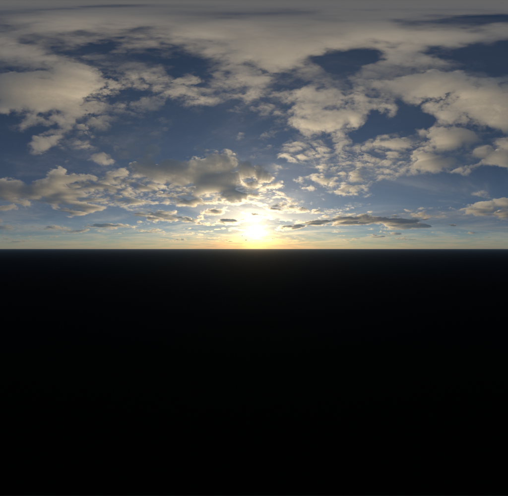BlenderKit | Download the FREE Cloudy Sunset Sky HDRI hdr