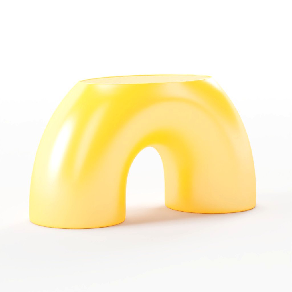 Rainbow stool for kids | FREE Kids Chairs models | BlenderKit