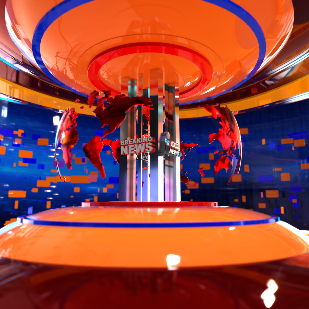 New studio setup | FREE TV Studios scenes | BlenderKit