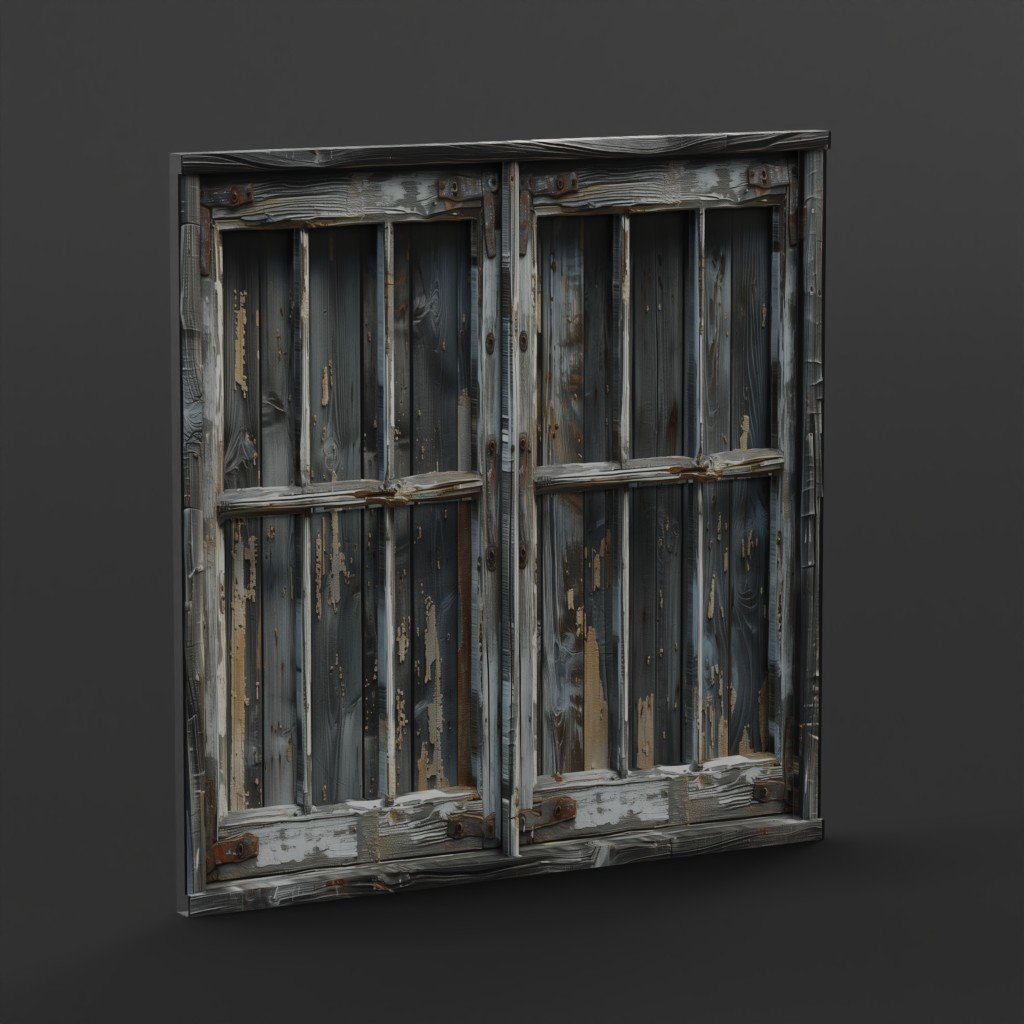 Old window - T - 124 | Windows models | BlenderKit
