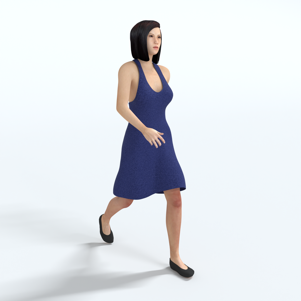 Mieko Character Animated | Women models | BlenderKit