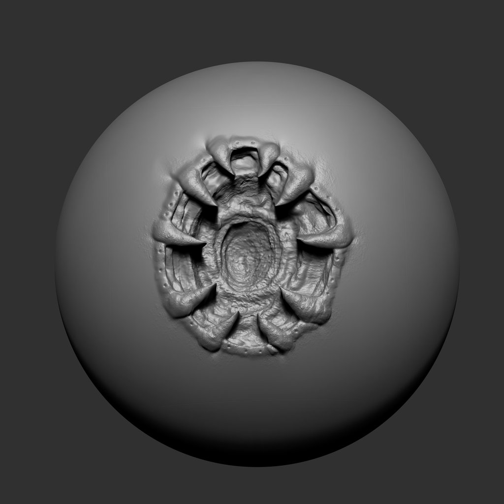 NS Alien Creature Hole Teeth | misc brushes | BlenderKit