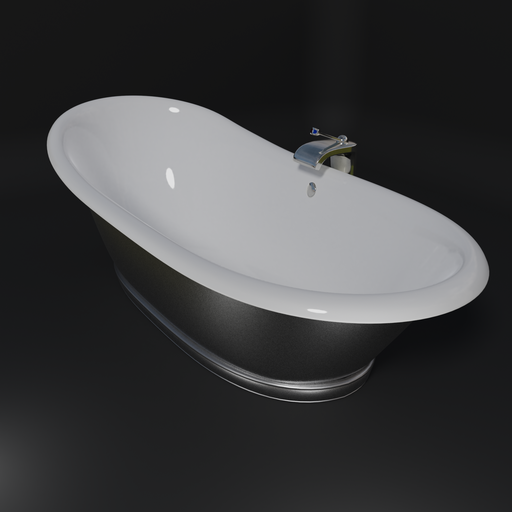 Freestanding designer bathtub. | FREE Bathhubs models | BlenderKit