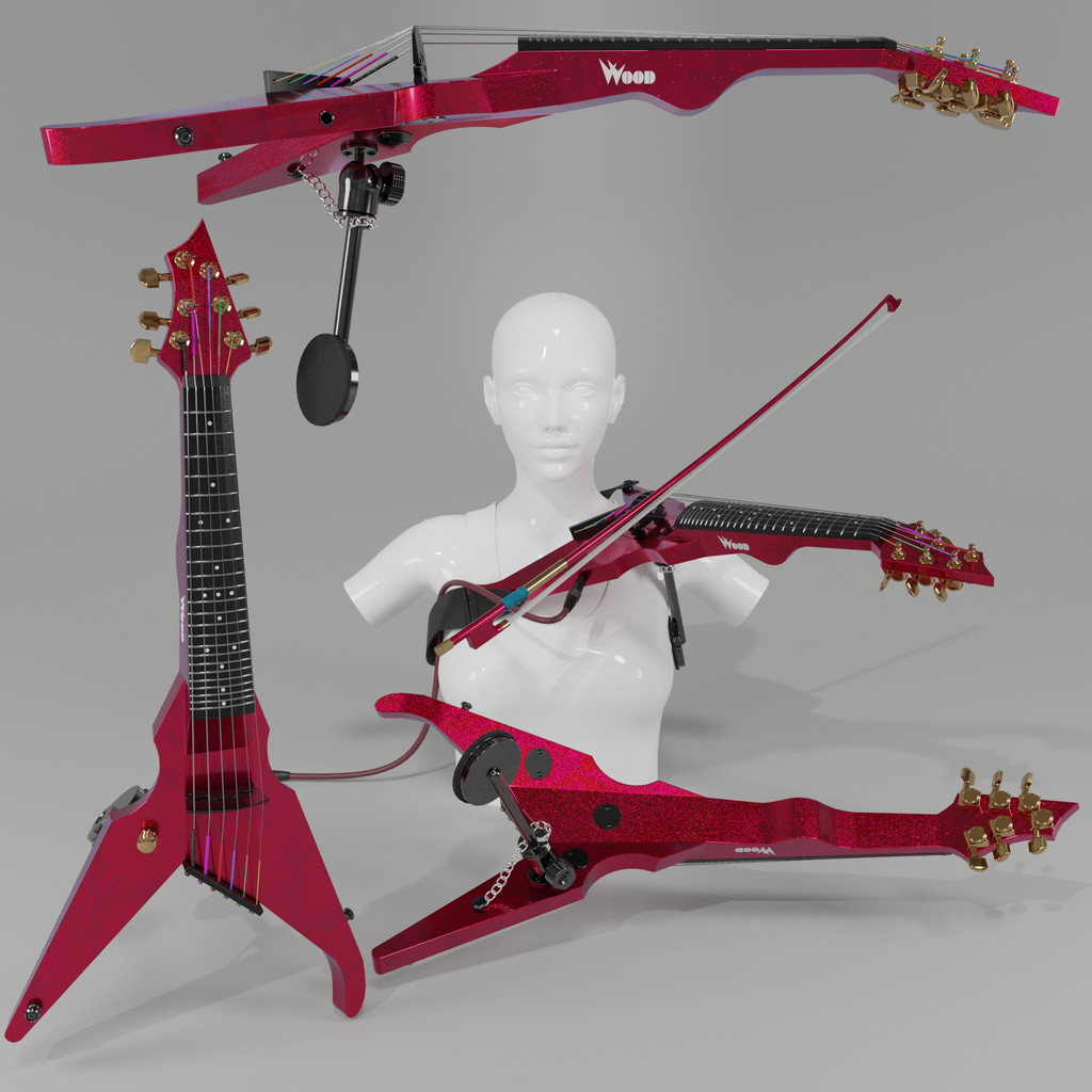 Wood Violins Viper | FREE Musical Instruments models | BlenderKit