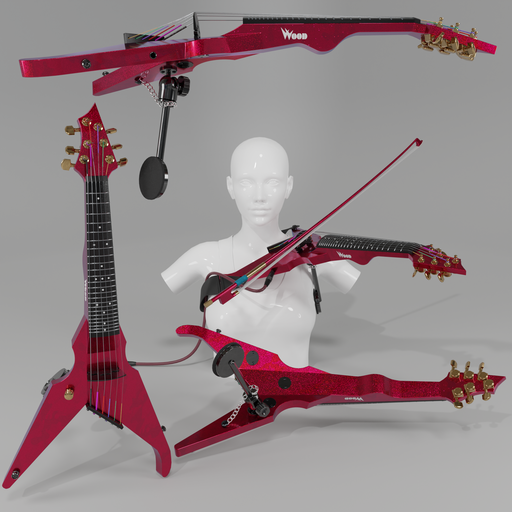 Wood Violins Viper | FREE Musical Instruments models | BlenderKit