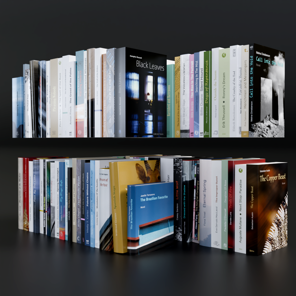 Four stacks of books 40 cm | FREE Books models | BlenderKit
