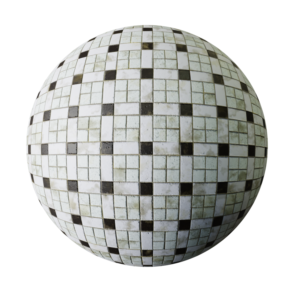 Dirty White Retro Tiles | FREE tiles materials | BlenderKit