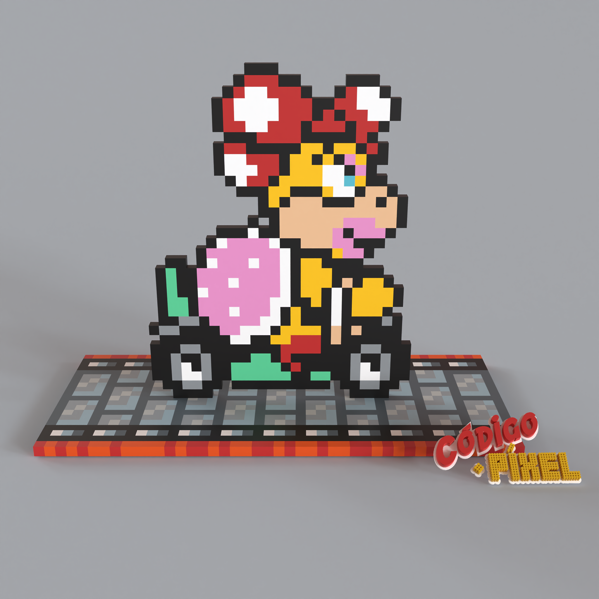 SMK053 - Super Pixel Kart Wendy O. Koopa | FREE 3D Character models ...