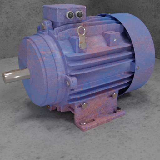 Electric motor, rusty | FREE Powertools models | BlenderKit