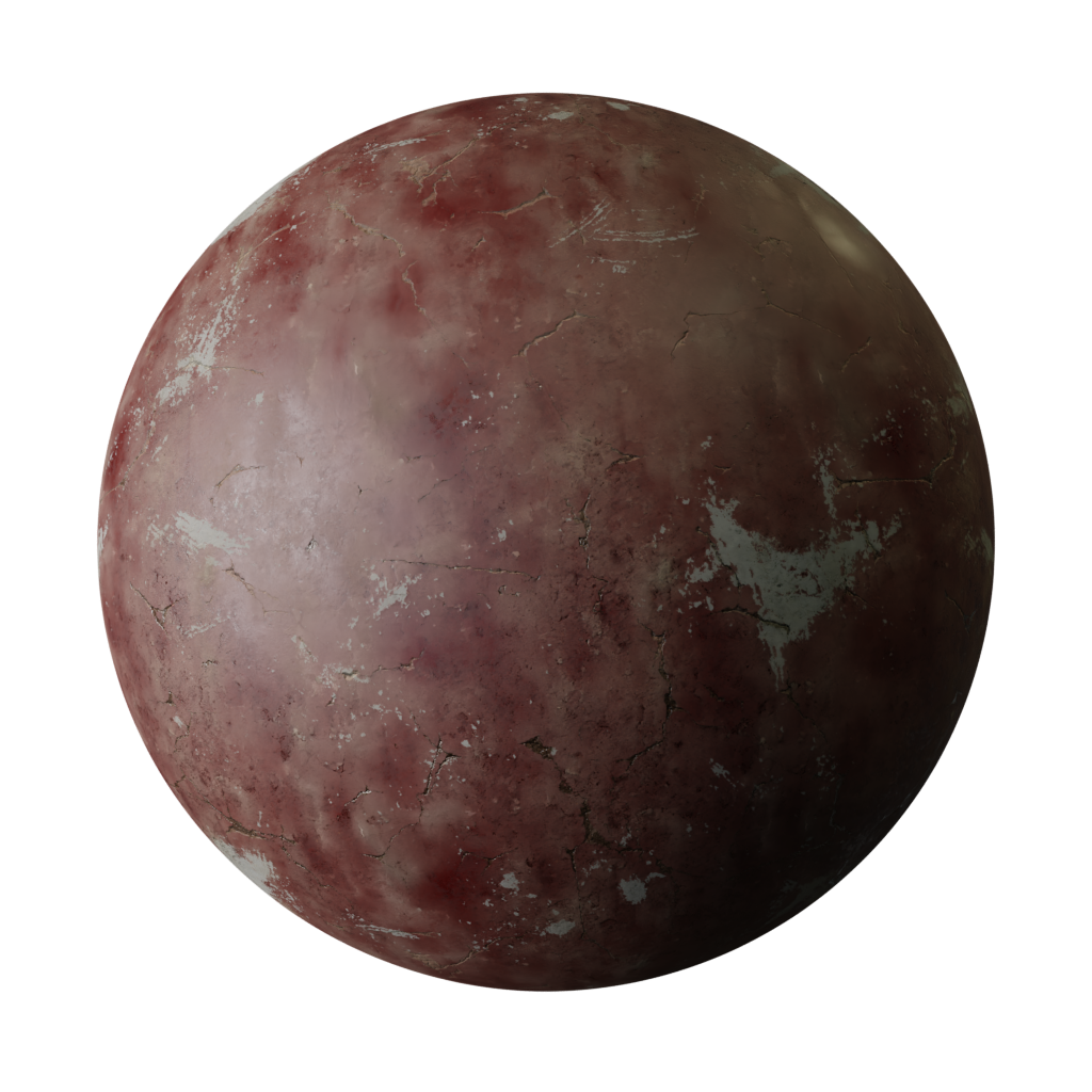 Plaster wall Damaged (Red) | FREE plaster materials | BlenderKit