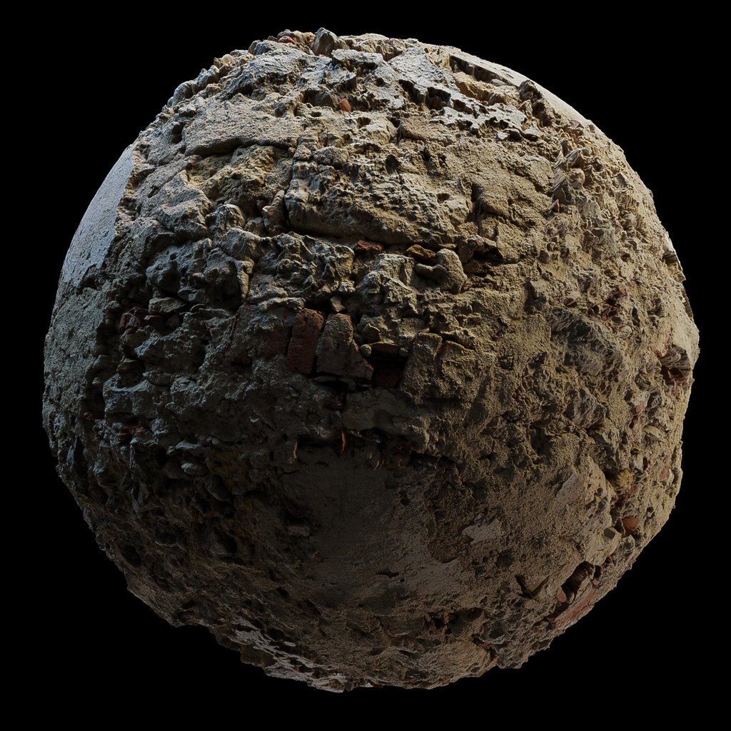 Crumbled castle wall | FREE bricks materials | BlenderKit