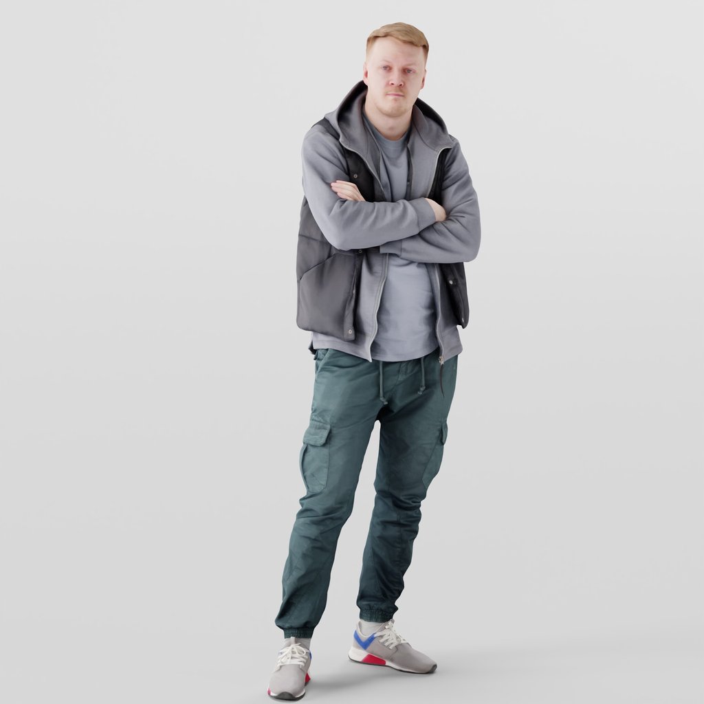 Emerald Observer Urban Casual Stance | Men models | BlenderKit