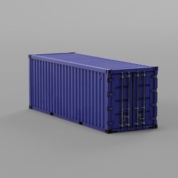Blue Container | Containers models | BlenderKit
