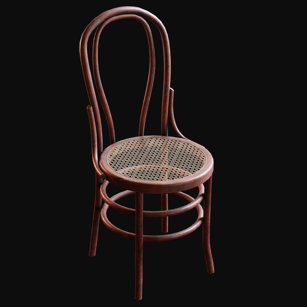 Bentwood and Wicker Chair | Chairs models | BlenderKit