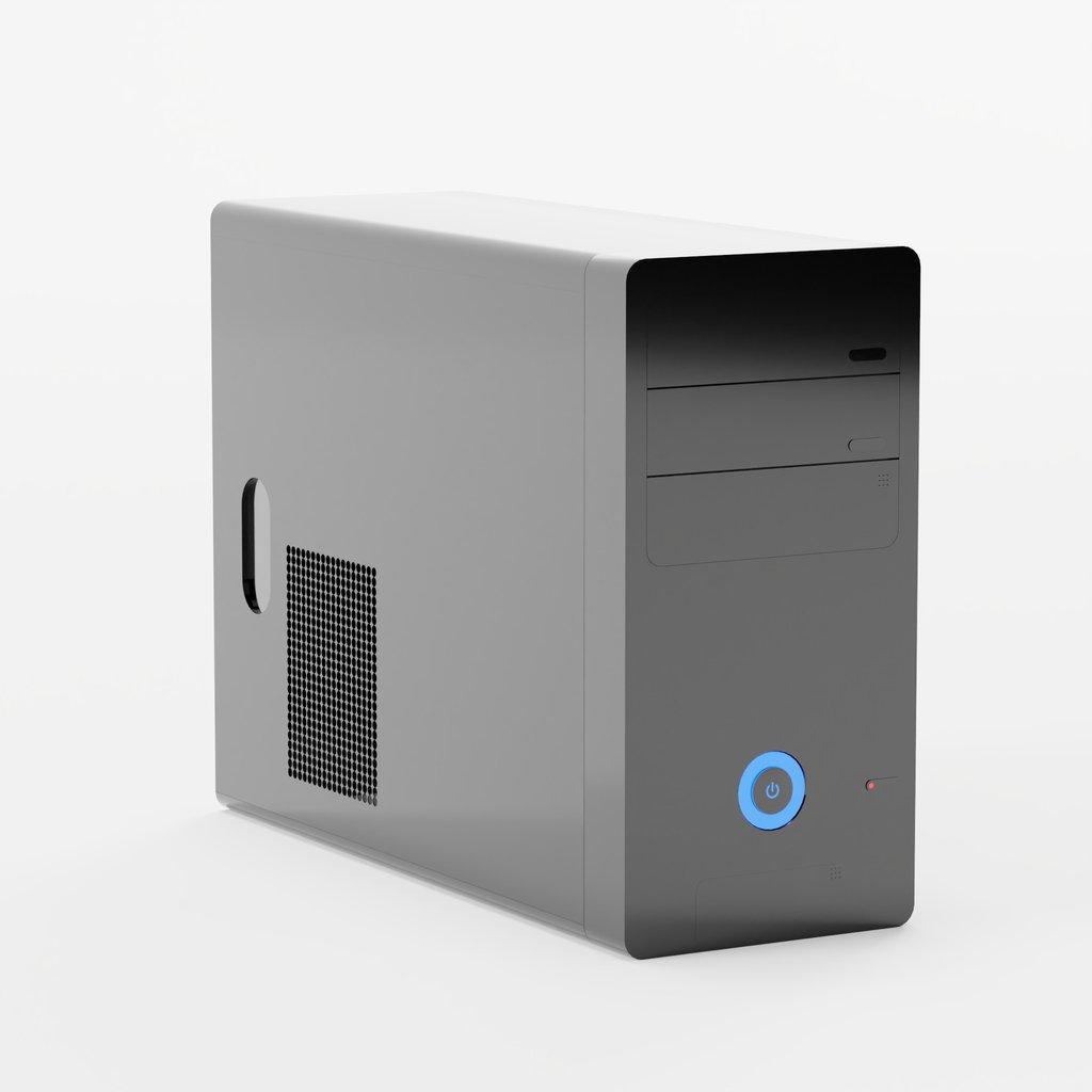 Black Office Computer PC | FREE Desktops models | BlenderKit