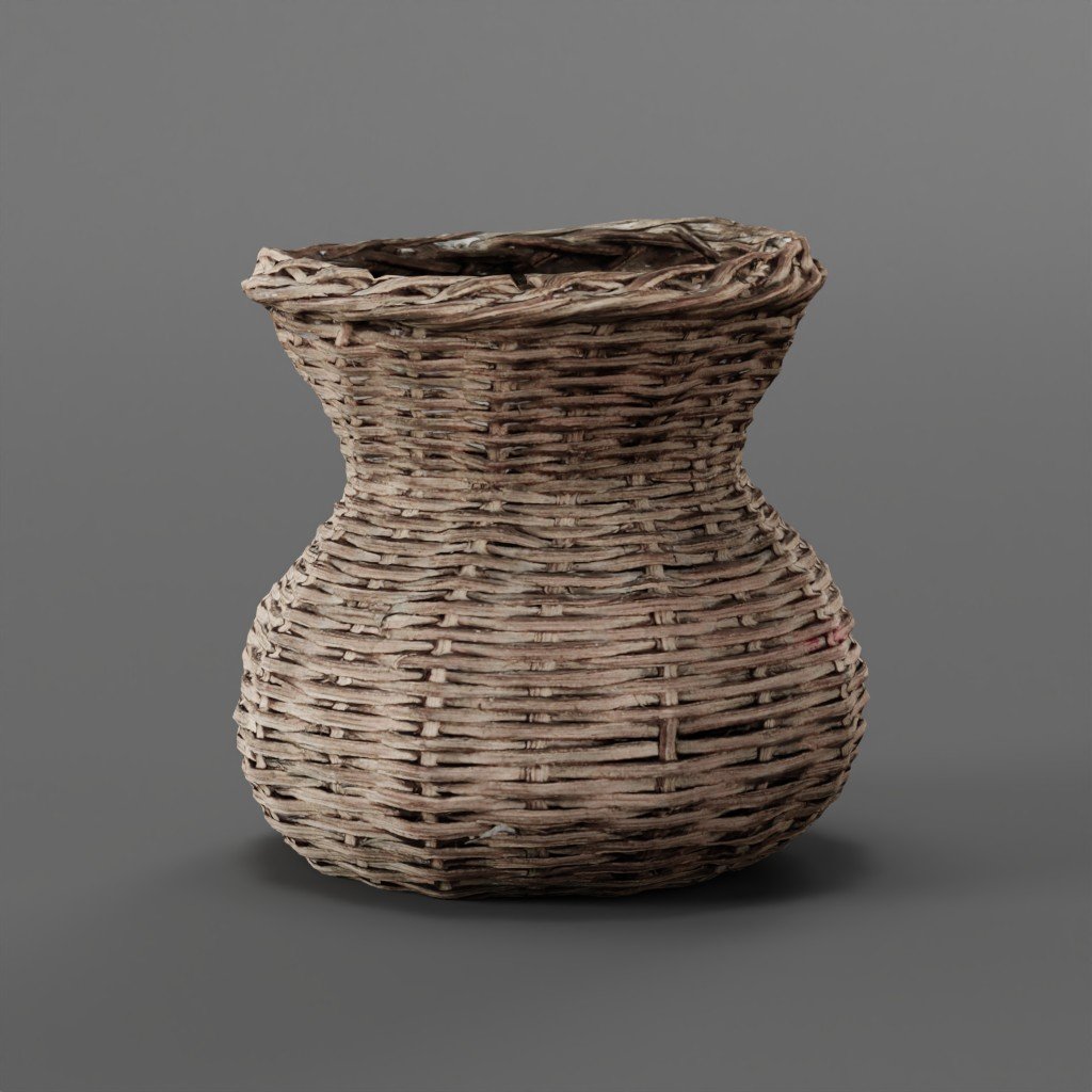 BlenderKit | Download the FREE Wicker vase model