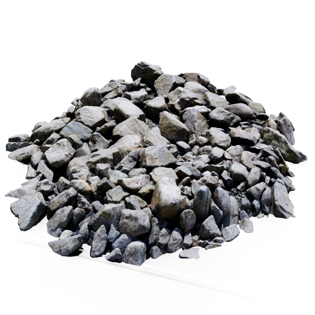 Rock Pile in River | Terrains models | BlenderKit