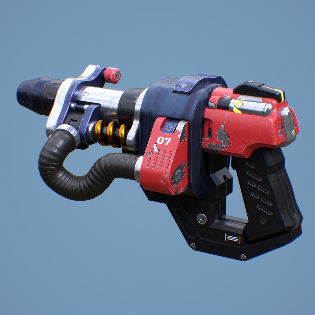 Torbjörn Gun | FREE Sci-Fi Weapons models | BlenderKit